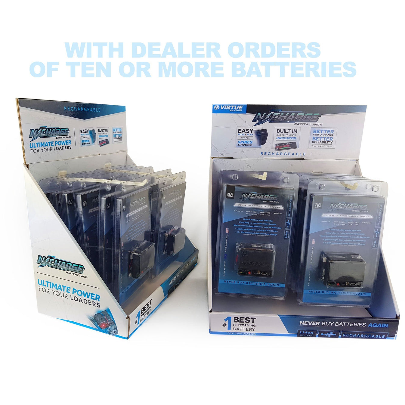 Rechargeable Paintball Battery Packs | N-Charge Virtue Spire Battery ...